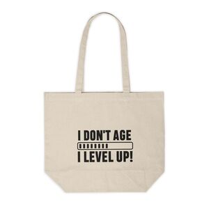 Bags | Funny Canvas Tote Bag I Dont Age I Level Up Gamer Humor Tote ...